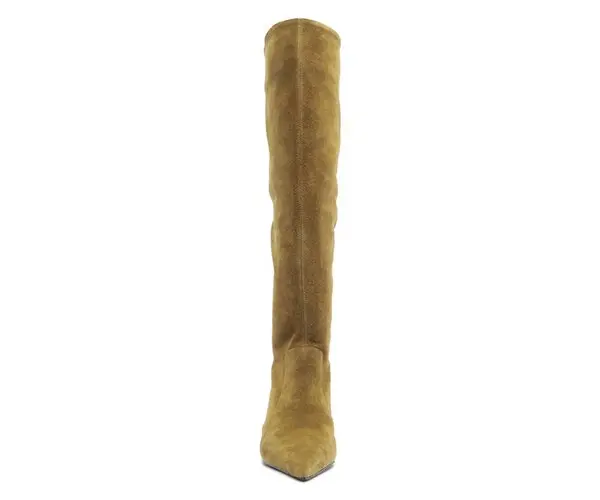 Schutz Lexi Slouch Suede Knee High Boots - Dried Olive