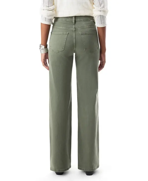 BAYEAS Mid Rise Wide Leg Denim Jeans Stretch Comfortable - Initia