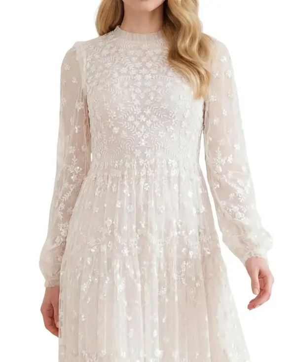 NEEDLE & THREAD Clover Long Sleeve Maxi Gown