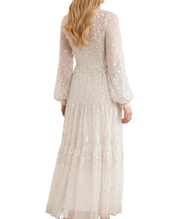 NEEDLE & THREAD Clover Long Sleeve Maxi Gown