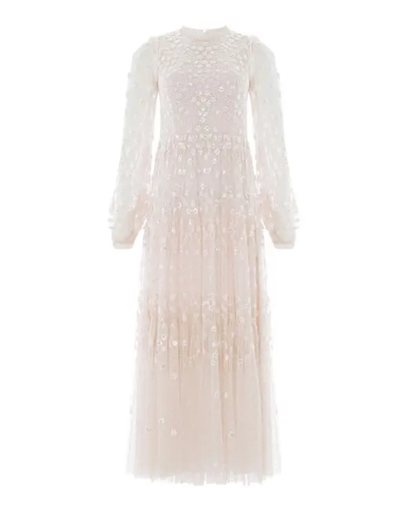 NEEDLE & THREAD Clover Long Sleeve Maxi Gown