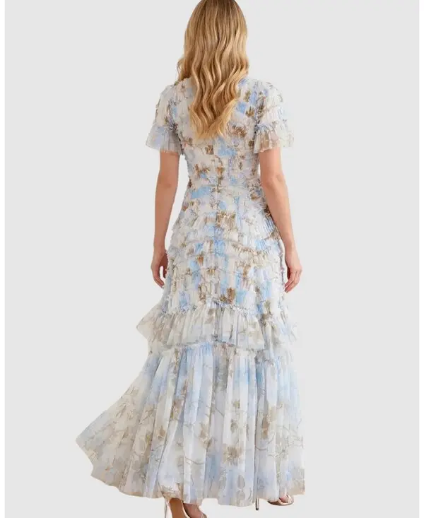 NEEDLE & THREAD Wisteria Valentine Ruffle Gown
