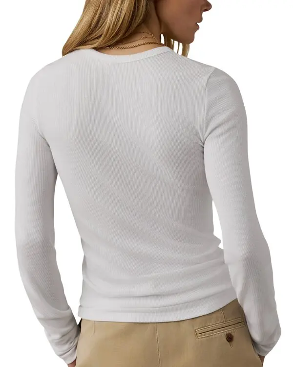 Faherty Brand Featherweight Freestyle Layering Crewneck Top - White