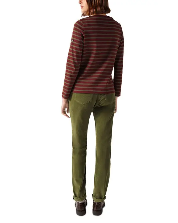 Saint James Meridame Ii Breton Cotton Long Sleeve Tee - Tweed/land