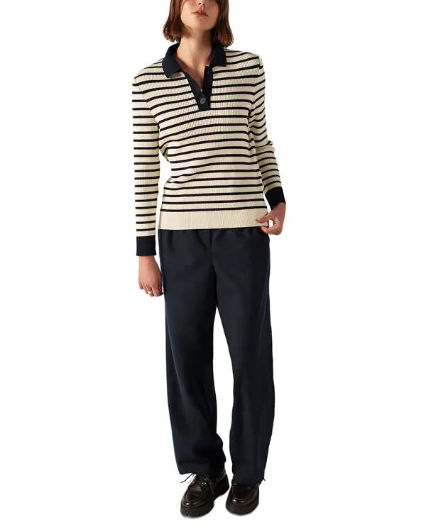 Saint James Fiquefleur Wool Polo Sweater