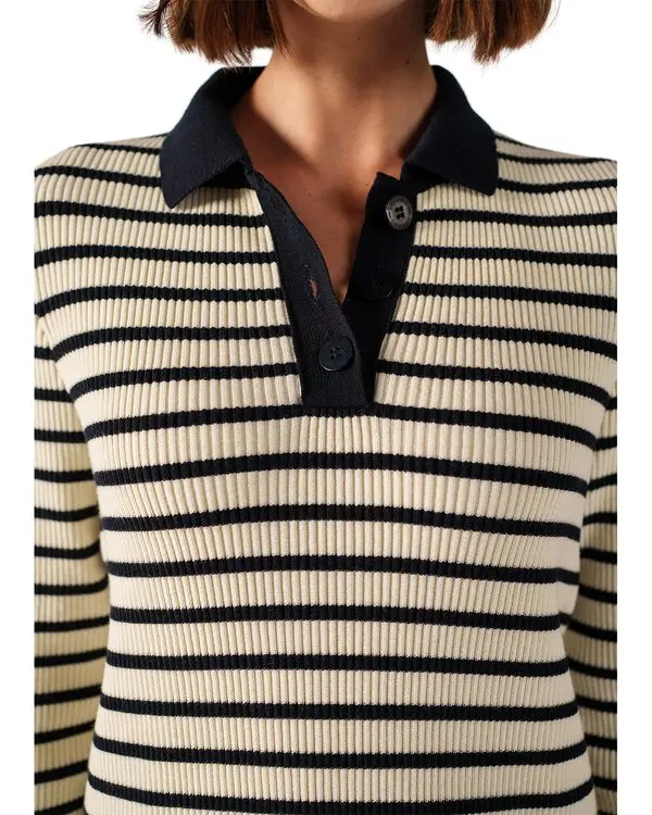 Saint James Fiquefleur Wool Polo Sweater