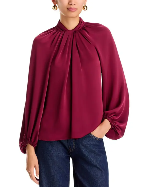 Ramy Brook Emmy Twist Neck Relaxed Blouse