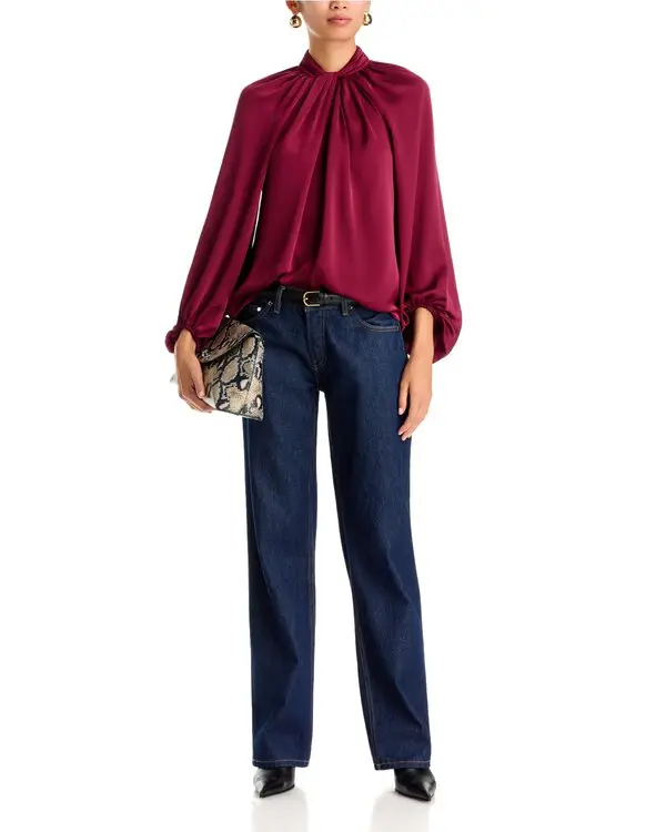 Ramy Brook Emmy Twist Neck Relaxed Blouse