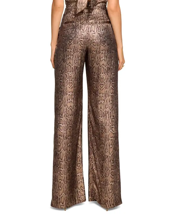 Ramy Brook Oscar Metallic Wide Leg Pants