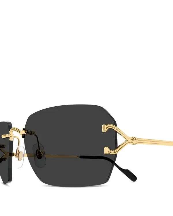 Cartier Oversized Rectangular Sunglasses, 59mm