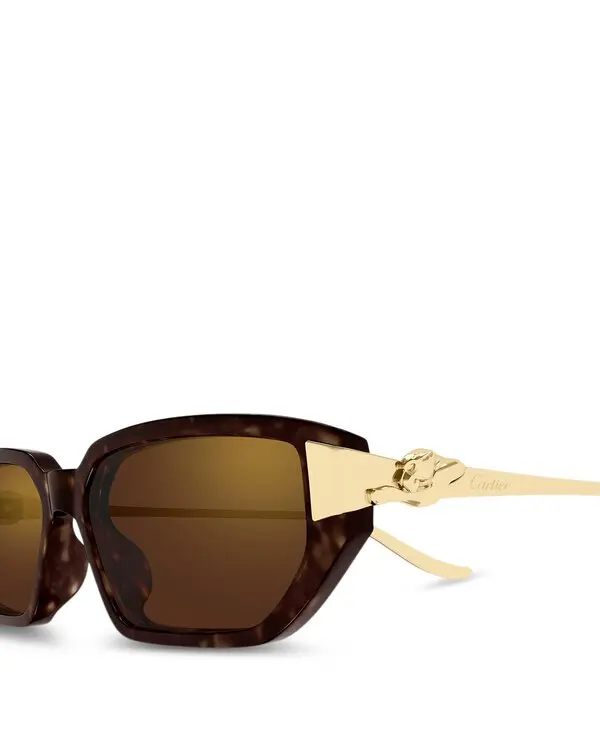 Cartier Rectangular Sunglasses, 54mm