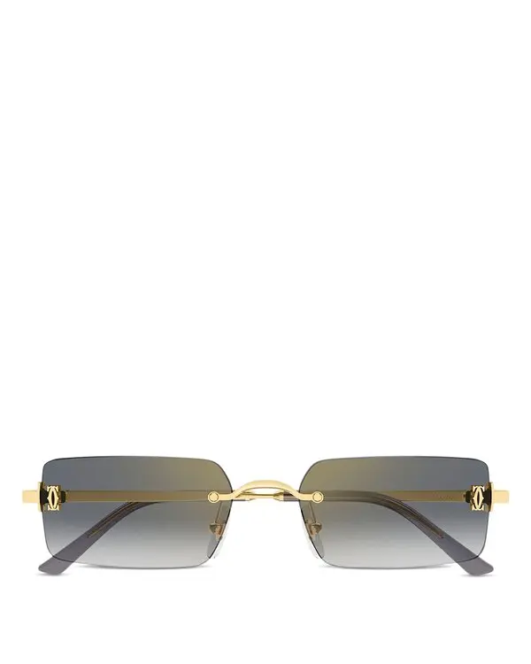 Cartier Rectangular Sunglasses, 56mm