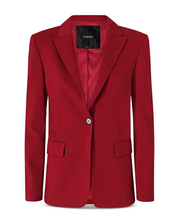 Pinko Signum Single Button Blazer - Rio Red