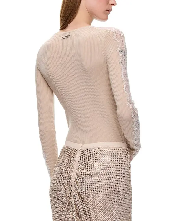 Pinko Copenaghen Wool, Silk & Cashmere Crewneck Sweater
