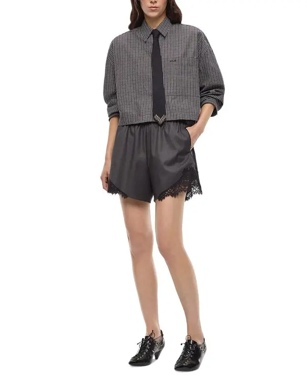 Pinko Carlina Cropped Tie Shirt
