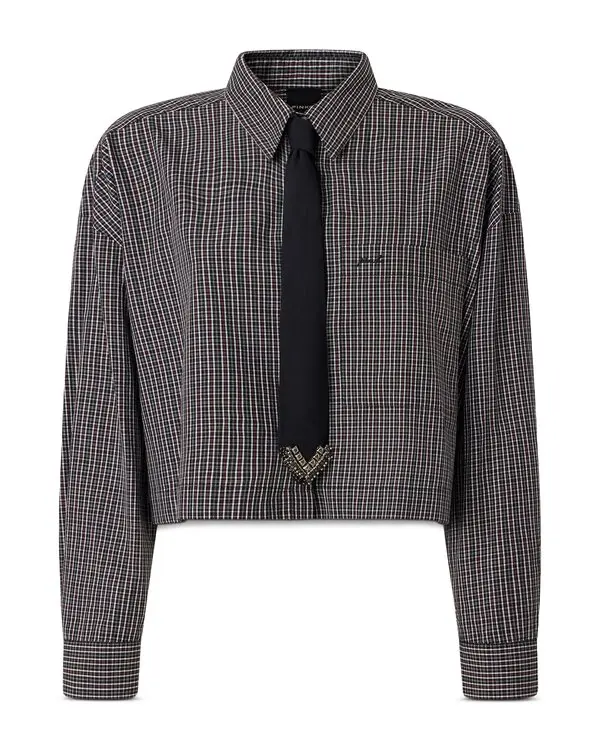 Pinko Carlina Cropped Tie Shirt
