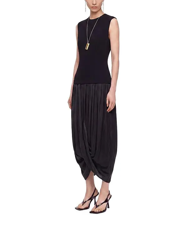 NOCTURNE Cap Sleeve Bubble Hem Dress