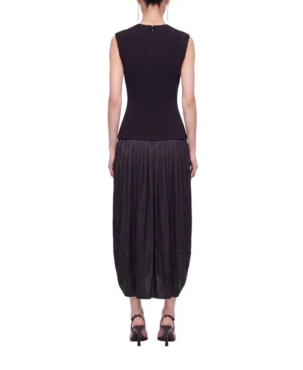 NOCTURNE Cap Sleeve Bubble Hem Dress