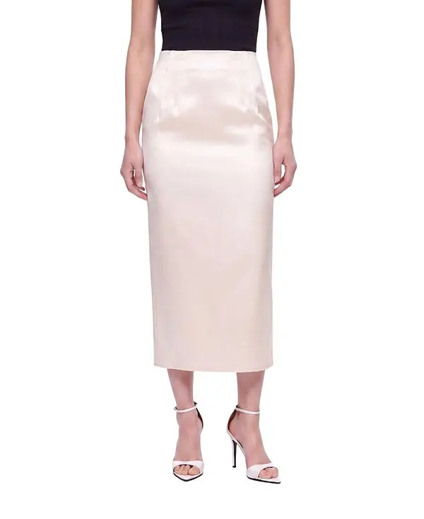 NOCTURNE Pleat Detail Pencil Skirt