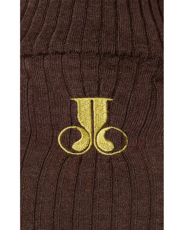 La DoubleJ High Kick Cashmere Blend Feather Trim Top