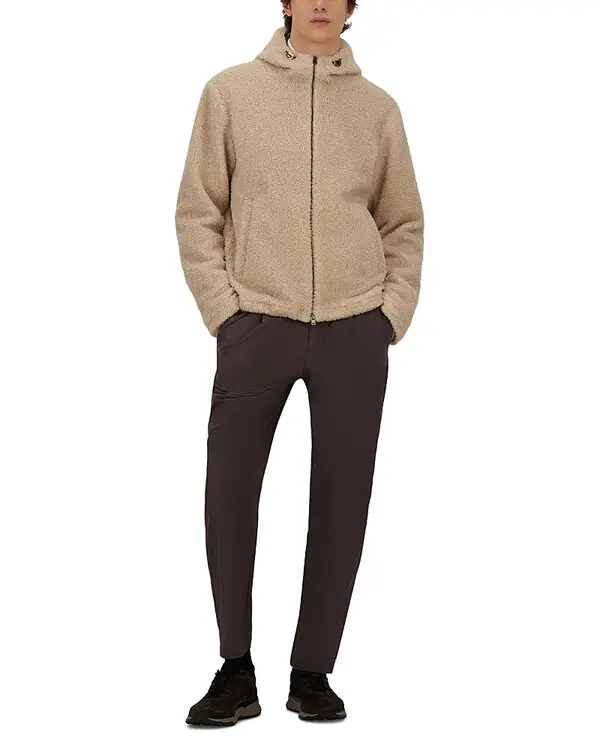 Herno Curly Melange Sherpa Hooded Bomber Jacket