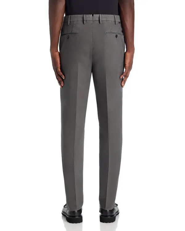 SLOWEAR Incotex Doeskin Regular Fit Garment Dyed Stretch Cotton Pants - Dark Grey