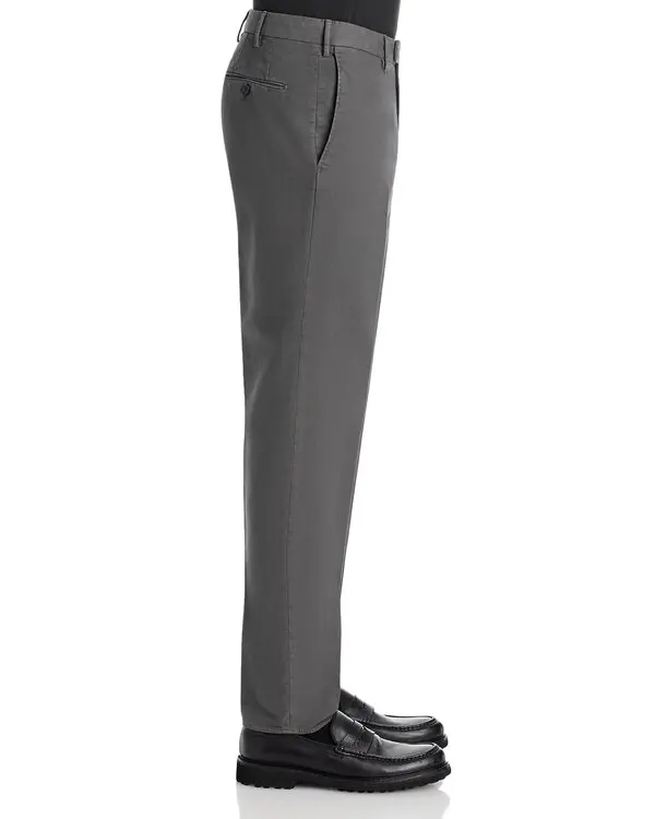 SLOWEAR Incotex Doeskin Regular Fit Garment Dyed Stretch Cotton Pants - Dark Grey