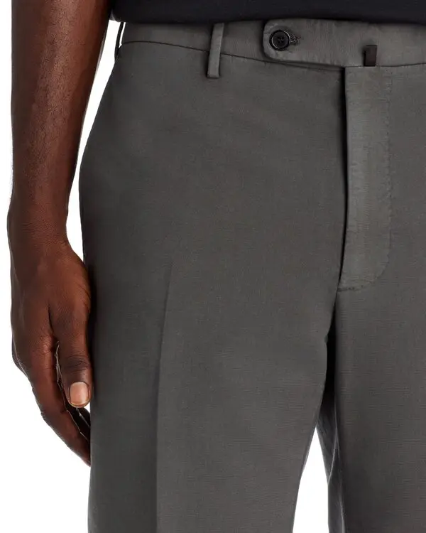 SLOWEAR Incotex Doeskin Regular Fit Garment Dyed Stretch Cotton Pants - Dark Grey