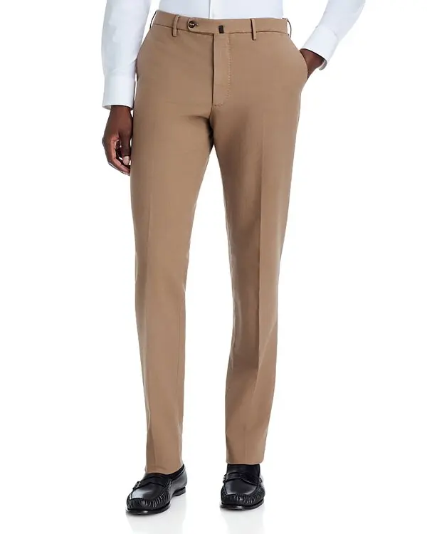 SLOWEAR Incotex Doeskin Regular Fit Garment Dyed Stretch Cotton Pants - Tan