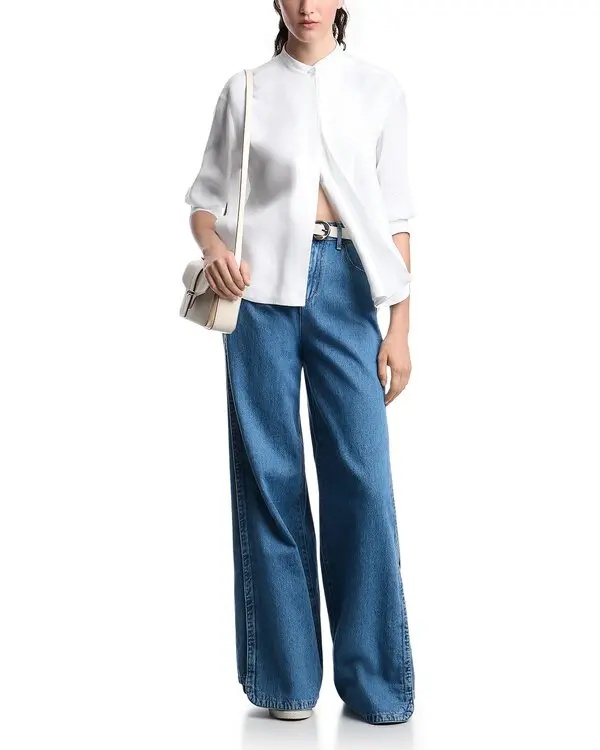 Emporio Armani High Rise Wide Leg Jeans