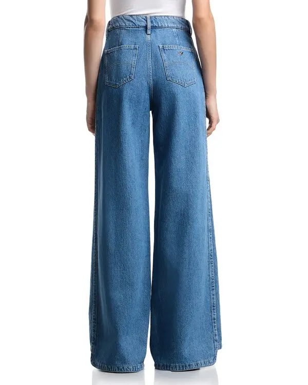 Emporio Armani High Rise Wide Leg Jeans