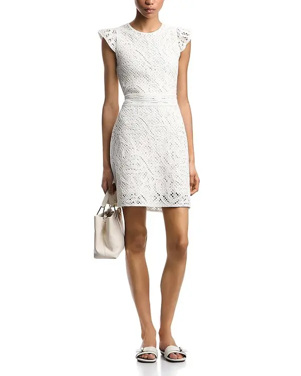 Emporio Armani Cornely Embroidered Dress - Vanilla