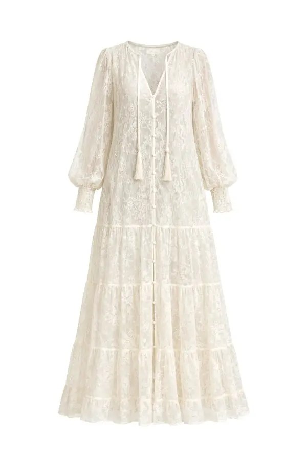 LITTLE LIES Rhiannon Ivory Maxi Dress