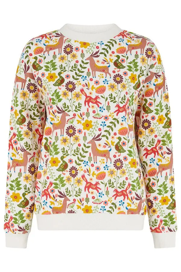 SUGARHILL BRIGHTON Noah Sweatshirt Cream Forest