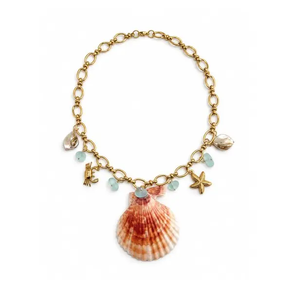 LALINDE Marine Soul Charm Necklace - Gold