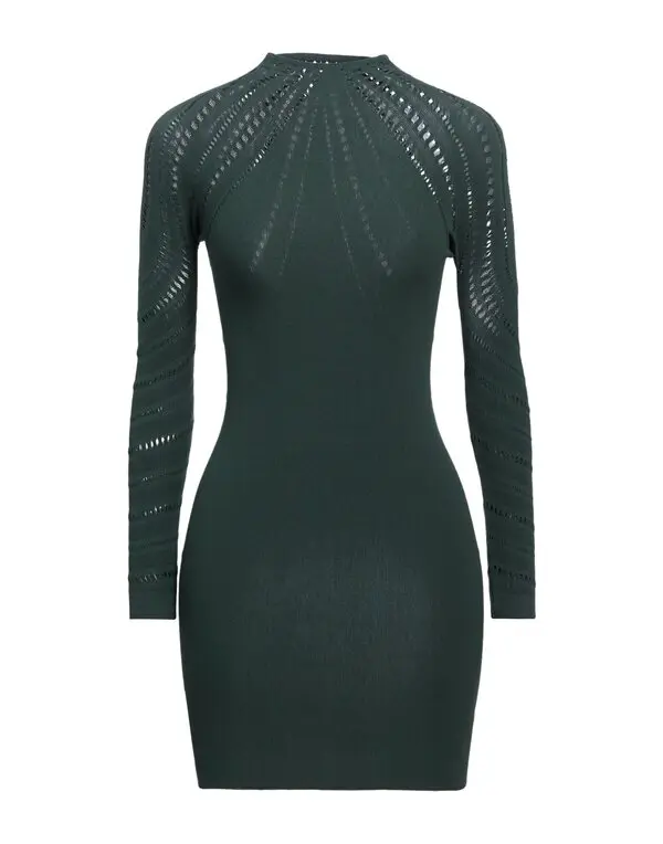 Wolford Mini Dress Dark Size Virgin Wool, Polyamide, Elastane