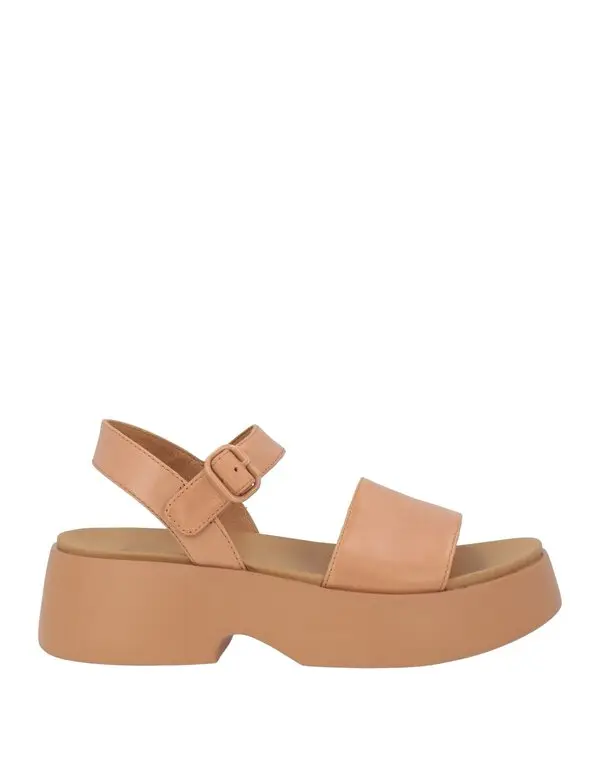 Camper Sandals Camel Size Leather