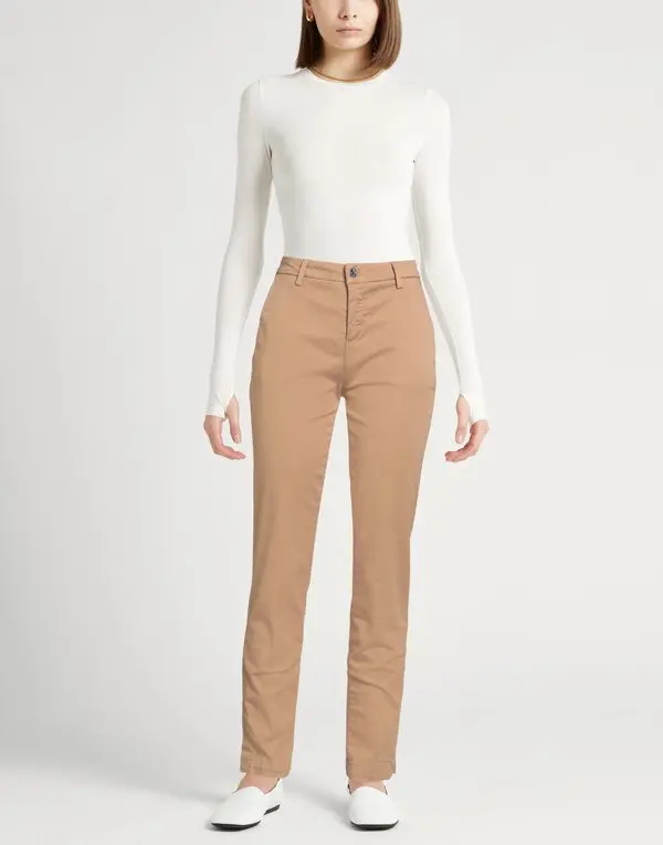 Liu Jo Pants Camel Size Cotton, Elastane