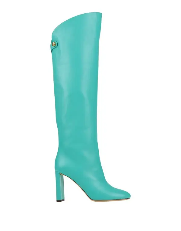 MAISON SKORPIOS Boot Turquoise Size Leather - Blue
