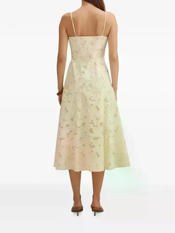 EVER NEW Millie Embroidered Midi Dress