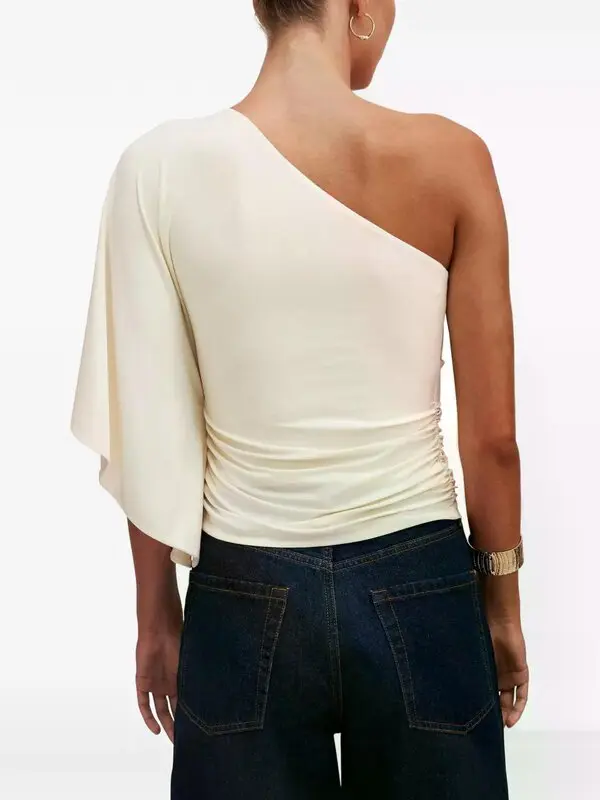 EVER NEW Olive One-shoulder Cape Top