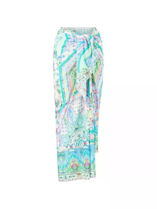 Camilla Midsummer Mosaics Printed Sarong - Green