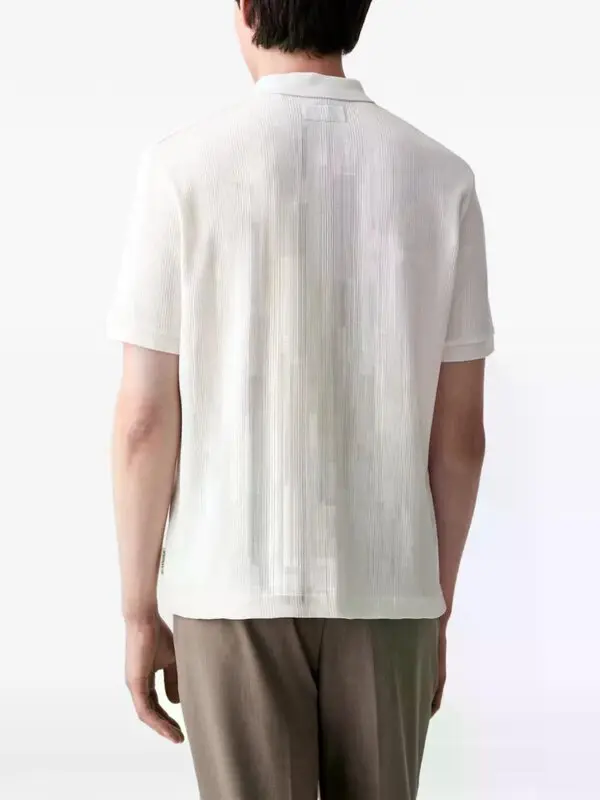 Marc O'polo Ribbed-knit Short-sleeve Polo Shirt