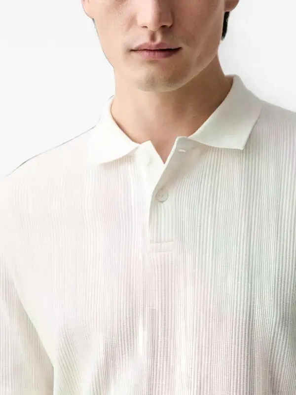 Marc O'polo Ribbed-knit Short-sleeve Polo Shirt