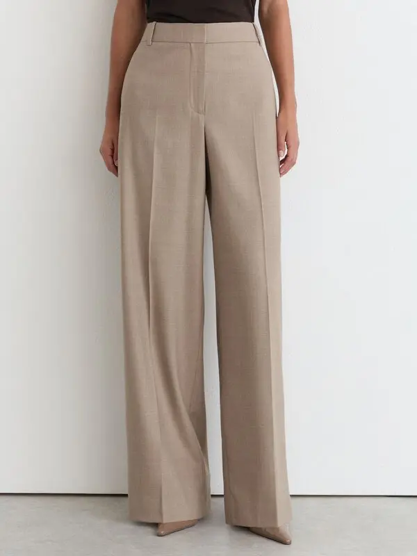 REISS Juniper Wool-blend Wide-leg Suit Trousers