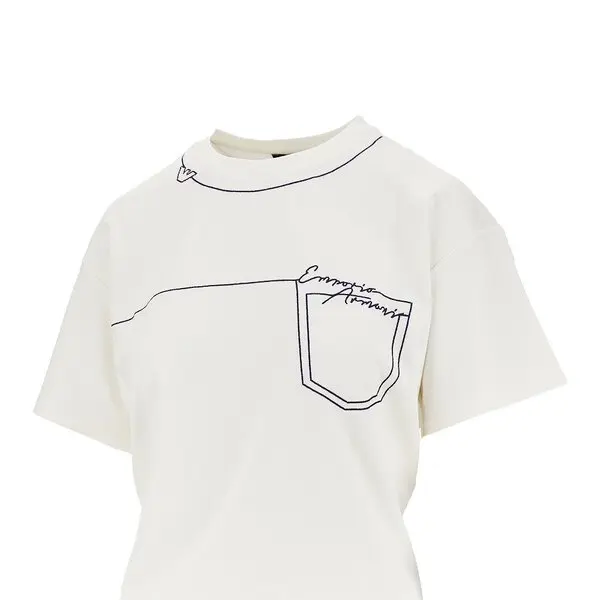 Emporio Armani Embroidered Interlock Jerey T-hirt