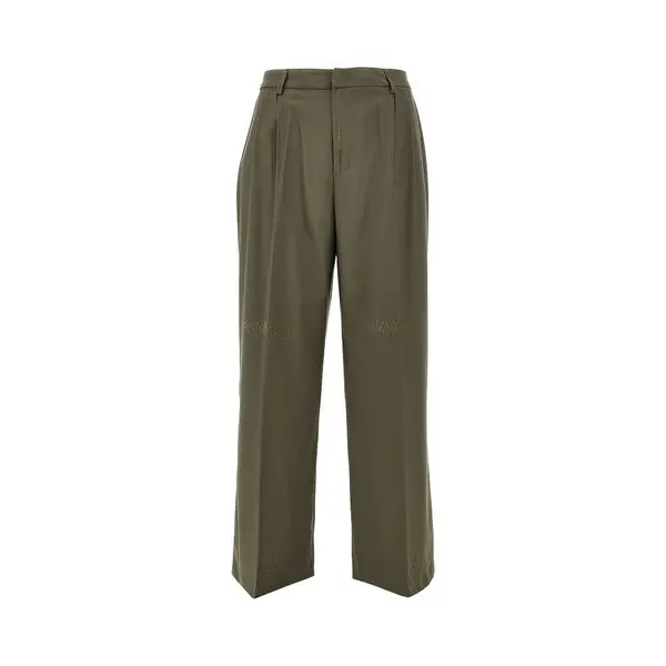 THESTROY Distressed Twill Pants With Darts