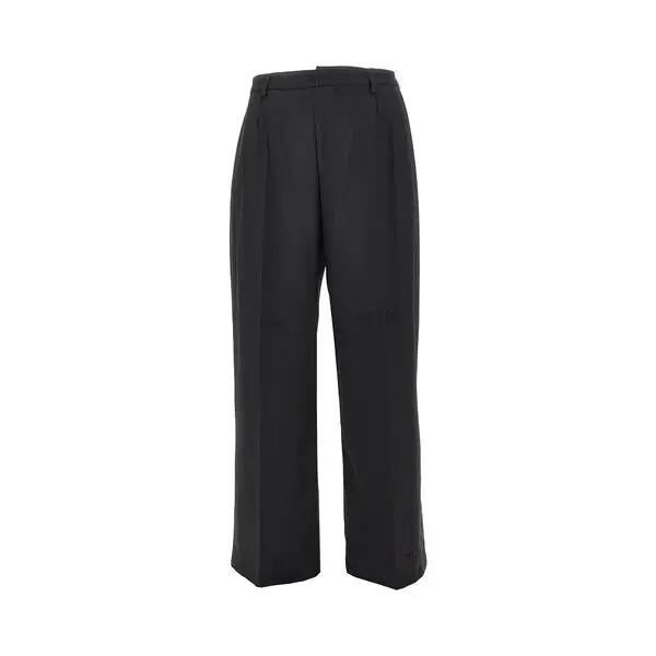 THESTROY Distressed Twill Pants With Darts