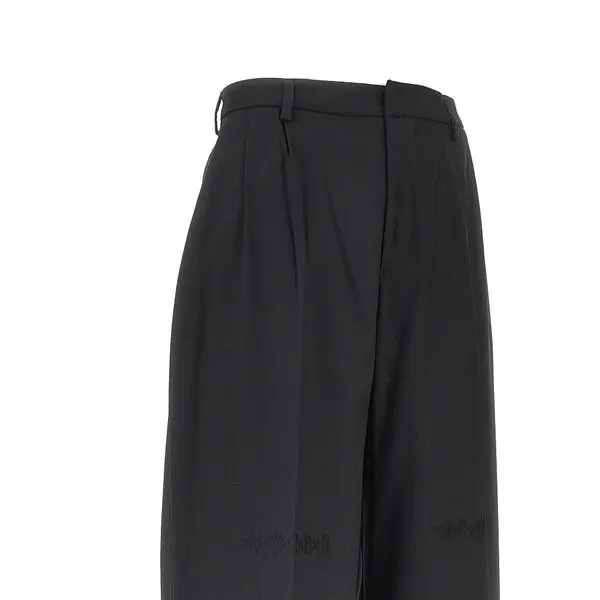 THESTROY Distressed Twill Pants With Darts