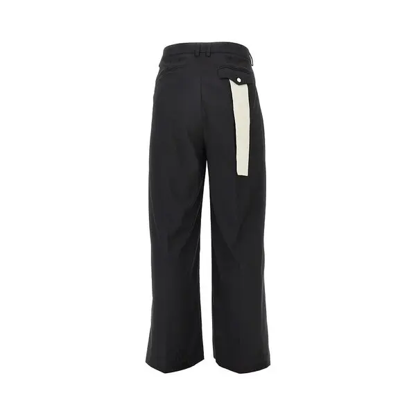 THESTROY Distressed Twill Pants With Darts